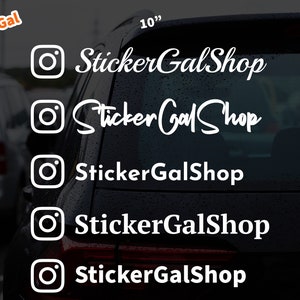 Instagram Car Decal - 10" Wide - Instagram Decal - Instagram Window ...
