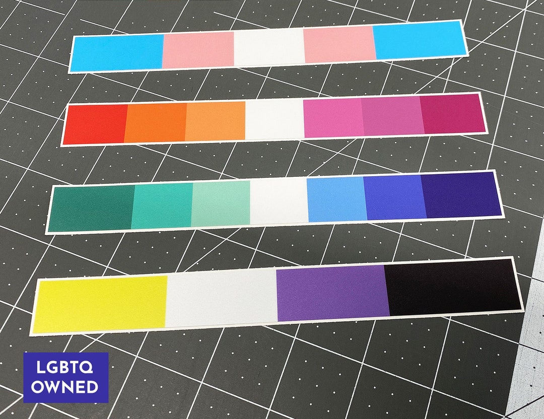 Subtle Pride Sticker | 21 Pride Flag Options | Trans, Nonbinary ...