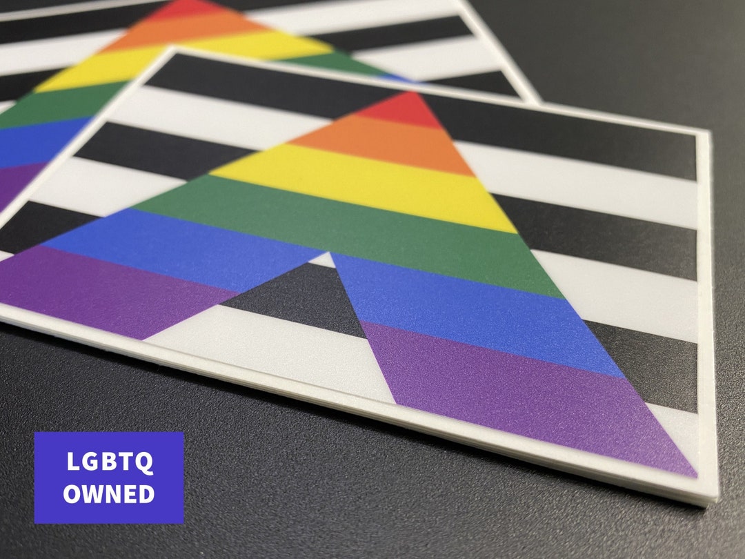 Pride Ally Flag LGBTQ+ Sticker | 5+ Year Life Outside | Straight Ally ...