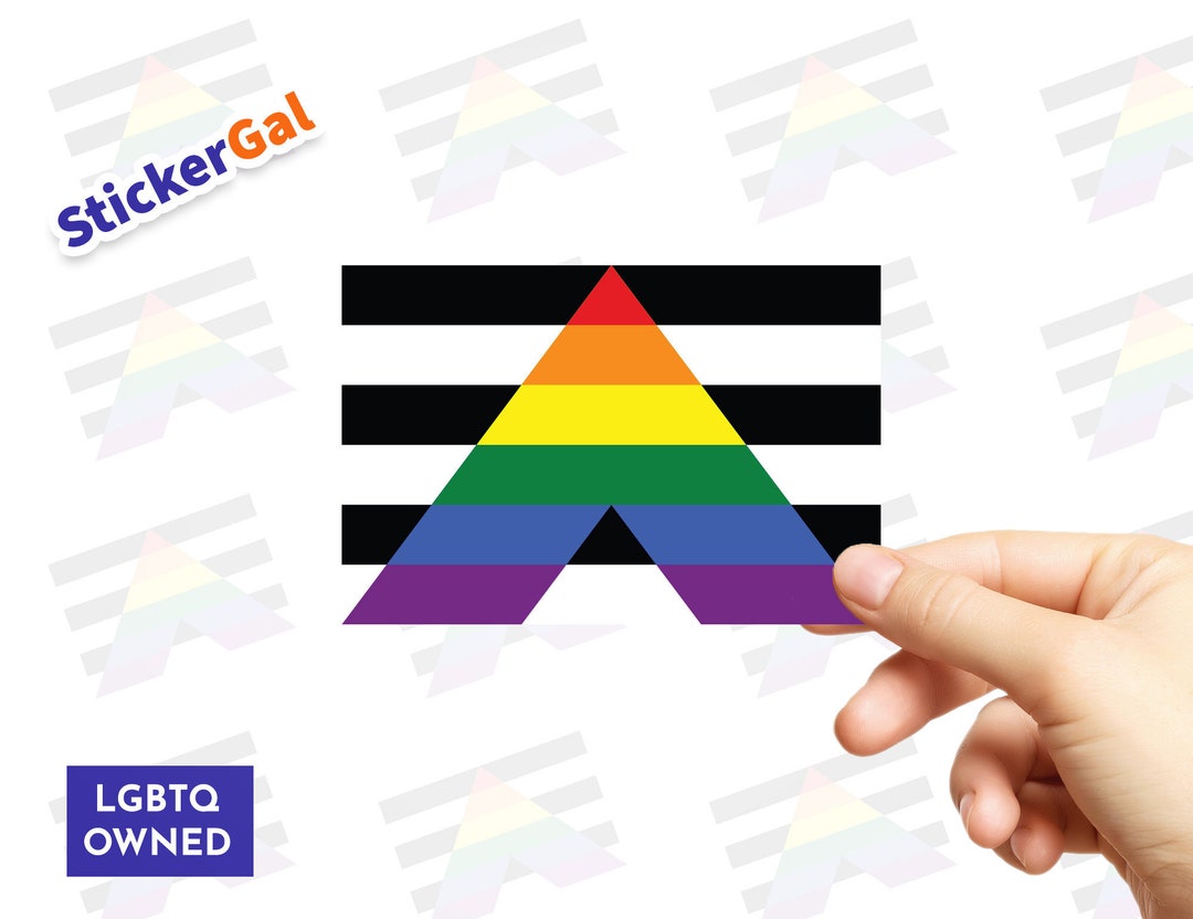 PRIDE Ally Flag Sticker Pack, LGBTQ Support - Ally Car Stickers, Ally ...