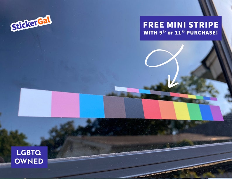 Subtle Pride Sticker | LGBTQ+ Queer Owned Shop | Progress Pride Flag ...