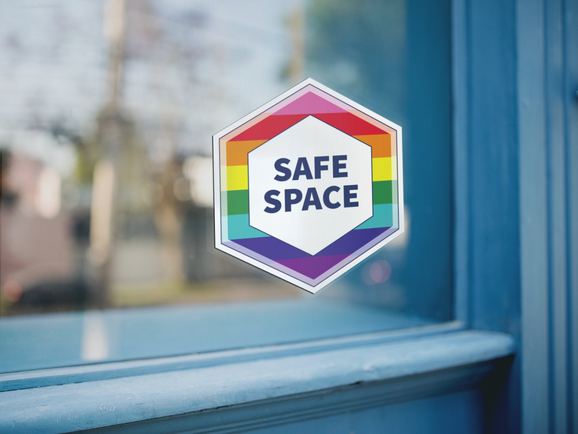 Safe Space Laminated Sticker – Rainbow Pride Welcome Sign - Etsy