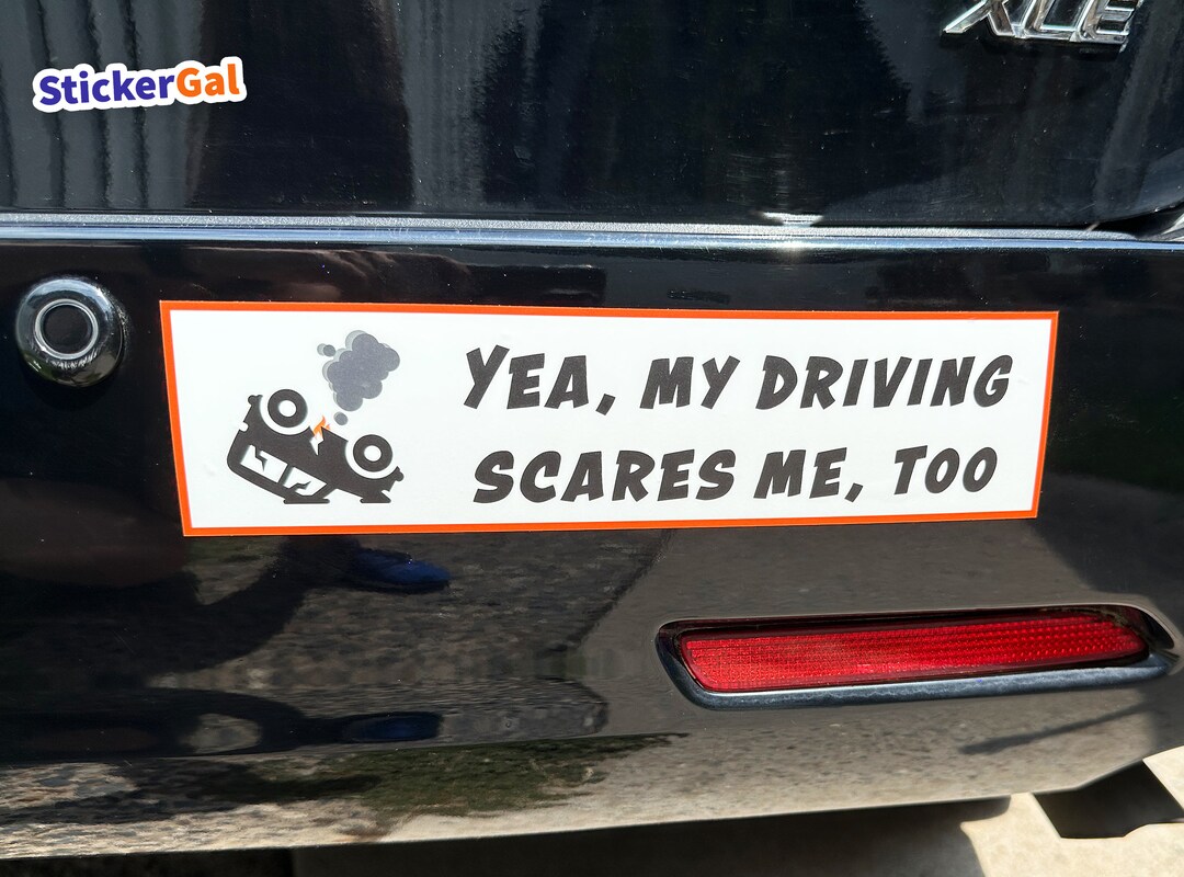 Funny Bad Driver Bumper Sticker: Upside Down Jeep - Etsy