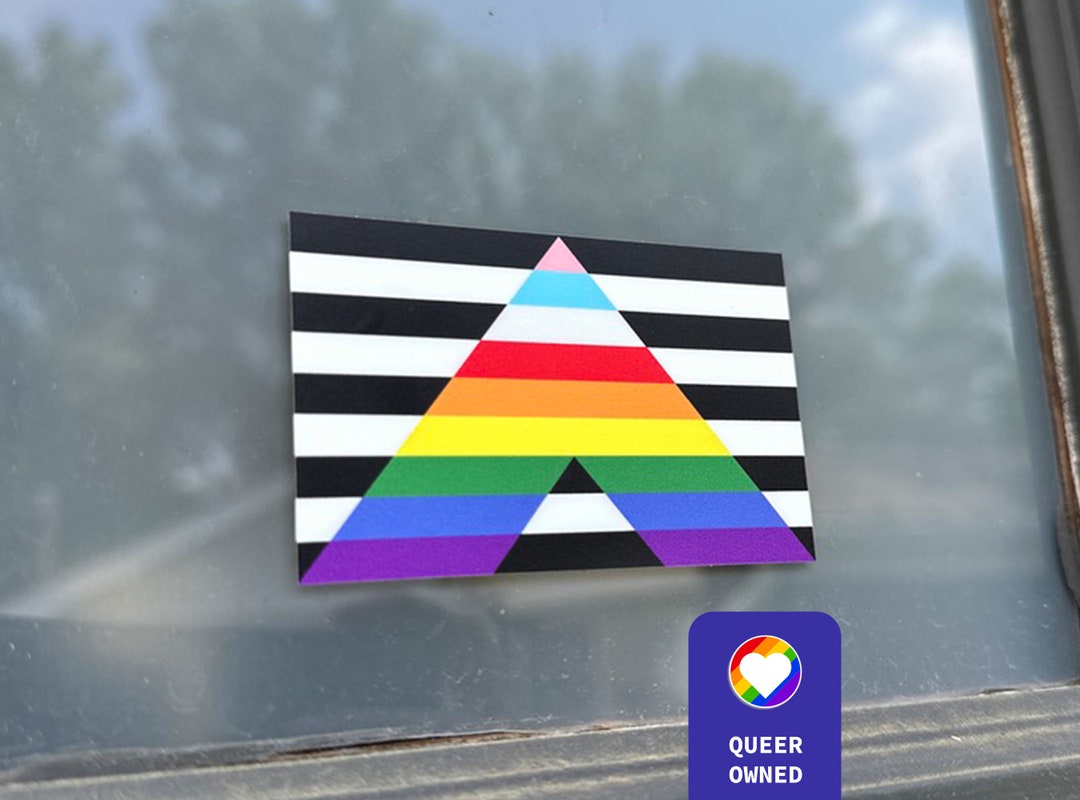 Newest Ally Flag Sticker | LGBTQ+ Progress Ally Flag Pride Sticker ...