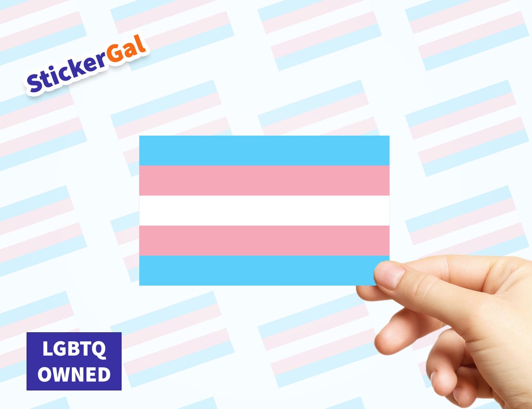 Trans PRIDE Sticker (up to 20 Pack) - Transgender Flag - Laptop Sticker ...