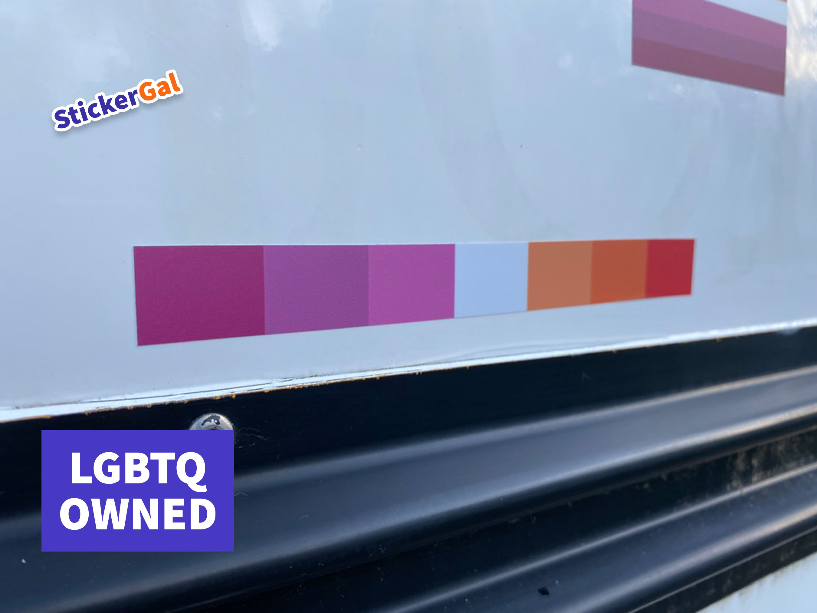 Lesbian Pride Bumper Sticker Lgbtq Owned Shop Subtle Pride Etsy
