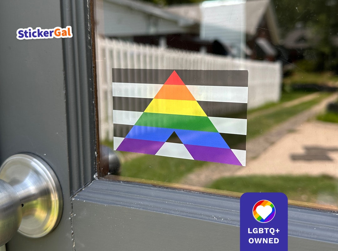 Ally Flag Window Cling for Inside Glass | LAMINATED | REUSABLE ...