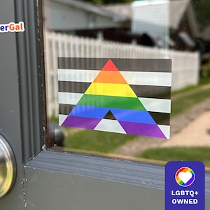 Ally Flag Window Cling: Laminated Reusable Pride Sticker - Etsy