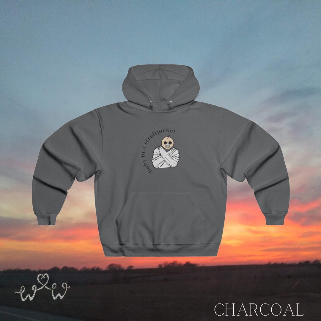 Baby in a Straitjacket Hoodie: Funny Retro Rock Parody - Fictional Band ...