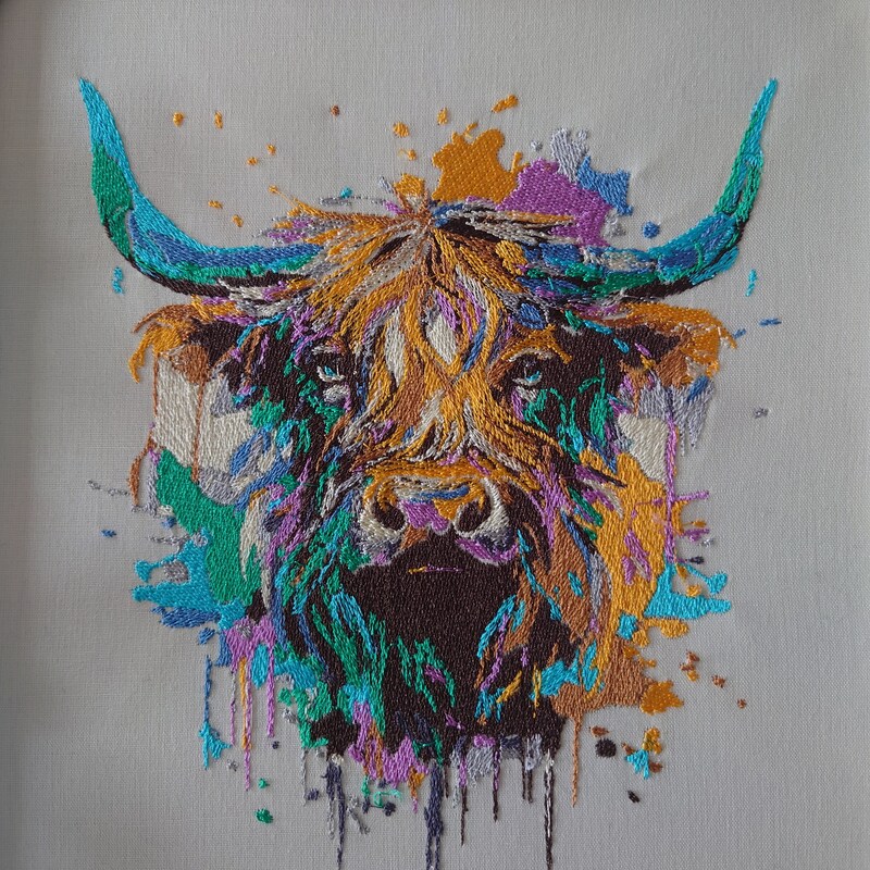 Cow Embroidery - Etsy