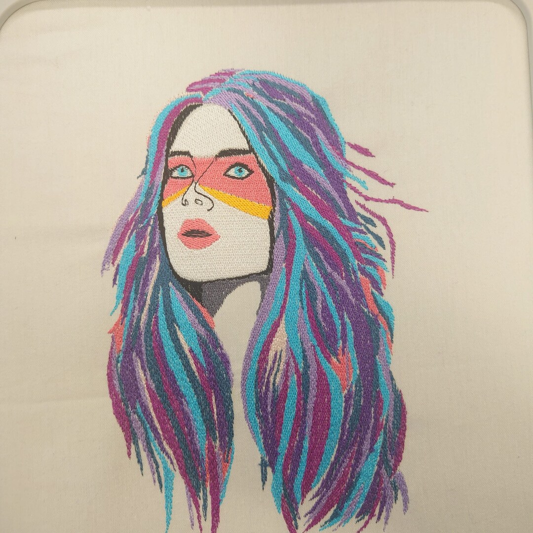 Viking Lady Machine Embroidery - Etsy