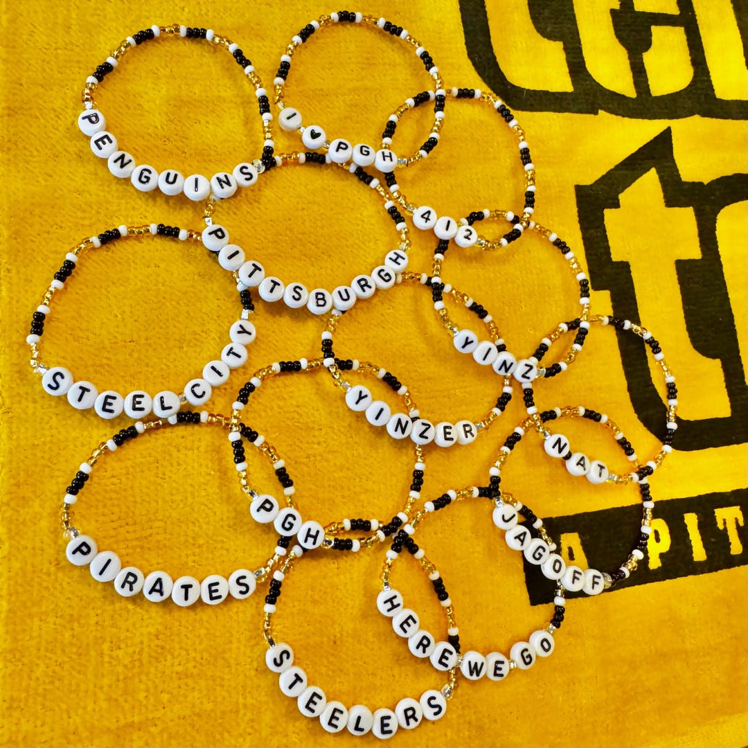 Pittsburgh Word Bracelet - Etsy