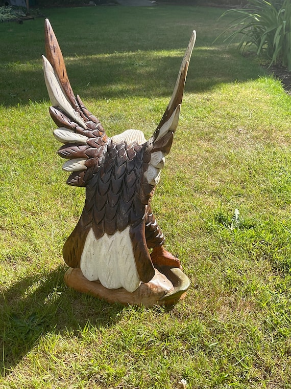 Amazing Hand Made Bald Eagle Eating Snake Made From Cedar - Etsy