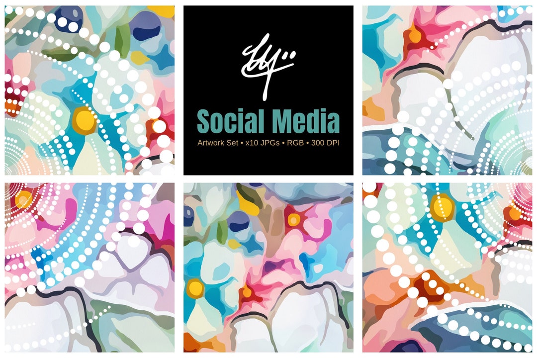 Social Media Artwork Set # 2 • Digital Media Design Templates (x10 ...
