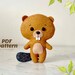 Cute Felt Beaver Sewing Pattern PDF SVG, Woodland Animal Toy Sewing ...