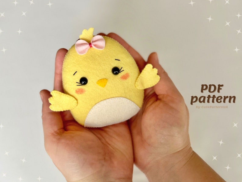 Easter Chick Pattern PDF SVG Squishmallow Felt Chicken Easy - Etsy
