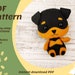 Dog Sewing Pattern Pdf, Rottweiler Dog DIY, Easy Pattern Sewing for ...