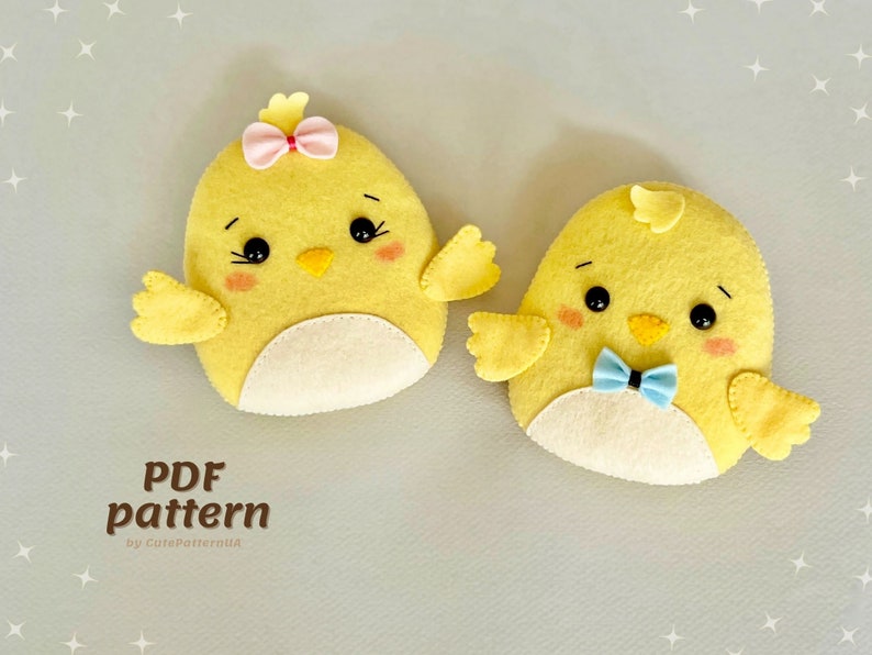 Easter Chick Pattern PDF SVG Squishmallow Felt Chicken Easy - Etsy