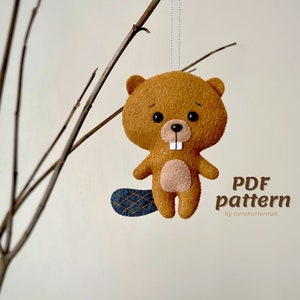 Cute Felt Beaver Sewing Pattern PDF SVG, Woodland Animal Toy Sewing ...