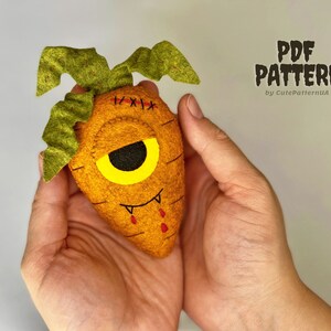 Zombie Carrot Felt Sewing Pattern PDF/SVG Halloween Ornaments ...