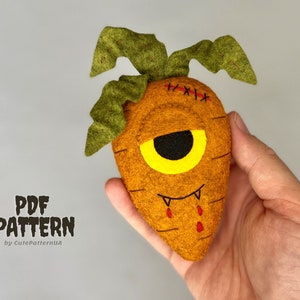 Zombie Carrot Felt Sewing Pattern PDF/SVG Halloween Ornaments ...