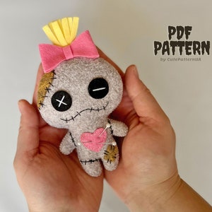 Voodoo Doll Sewing Pattern PDF/ SVG, Halloween Creepy Doll, DIY Felt ...