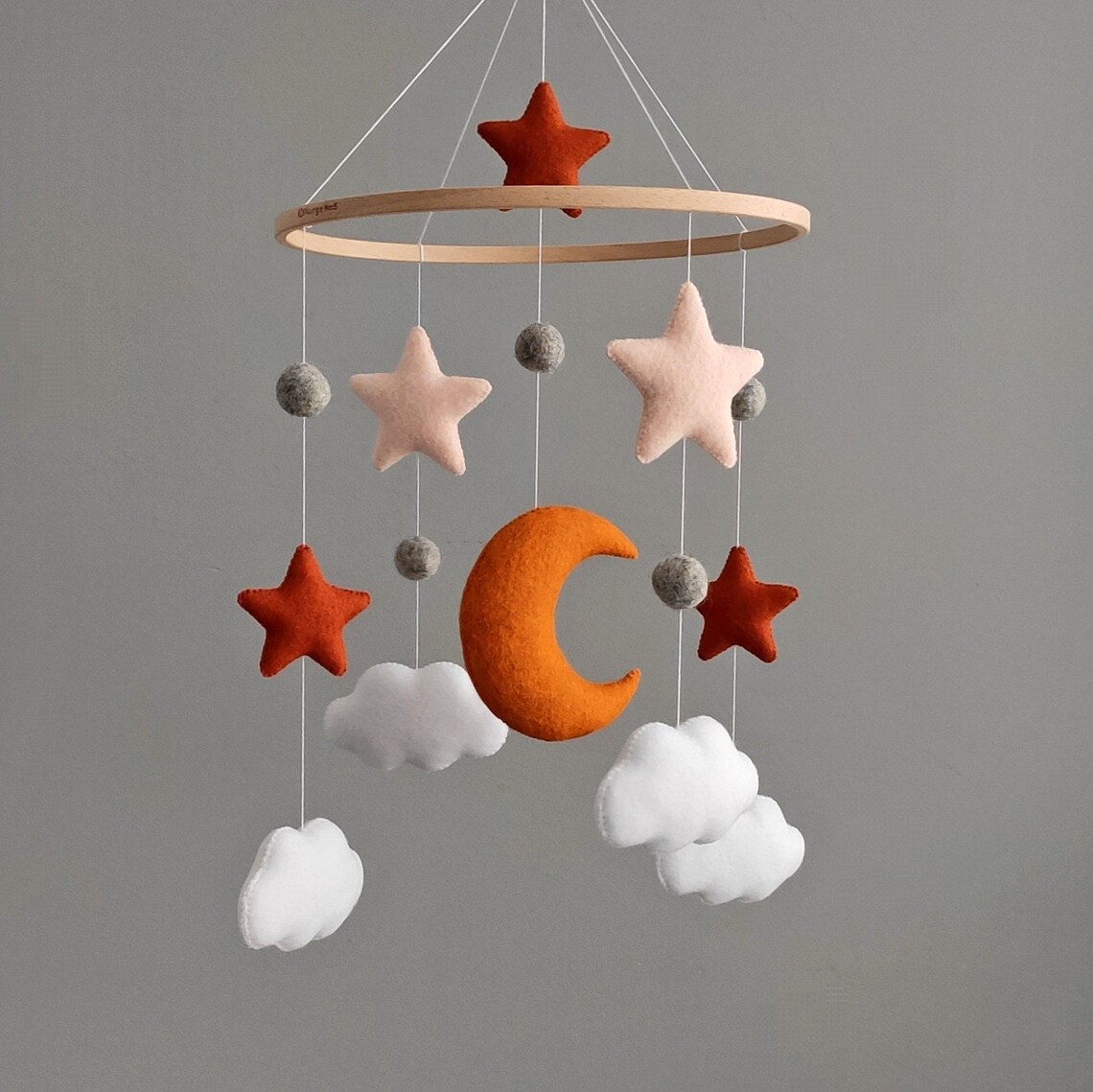 Moon Clouds and Stars Sewing Pattern PDF SVG Felt Mobile | Etsy