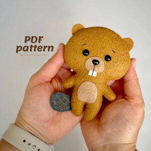 Cute Felt Beaver Sewing Pattern PDF SVG, Woodland Animal Toy Sewing ...