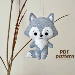 Wolf Sewing Pattern Felt PDF and SVG File, Woodland Animal Toy Plush ...