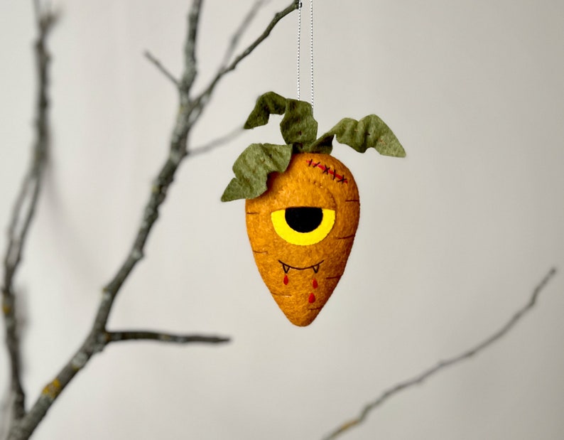 Zombie Carrot Felt Sewing Pattern PDF/SVG Halloween Ornaments - Etsy