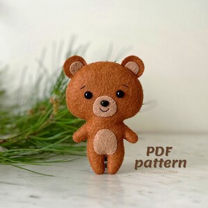 Bear Sewing Pattern Felt PDF and SVG File Forest Animals Easy - Etsy