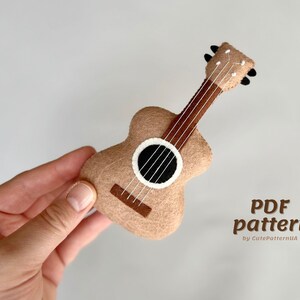 Musical Instruments Sewing Pattern Felt Set of 4 PDF & SVG, Musical ...