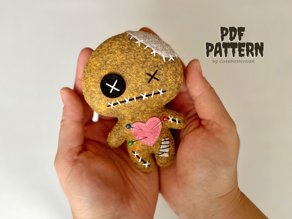 Voodoo Doll Sewing Pattern PDF/ SVG Halloween Creepy Doll - Etsy UK