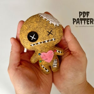 Voodoo Doll Sewing Pattern PDF/ SVG, Halloween Creepy Doll, DIY Felt ...