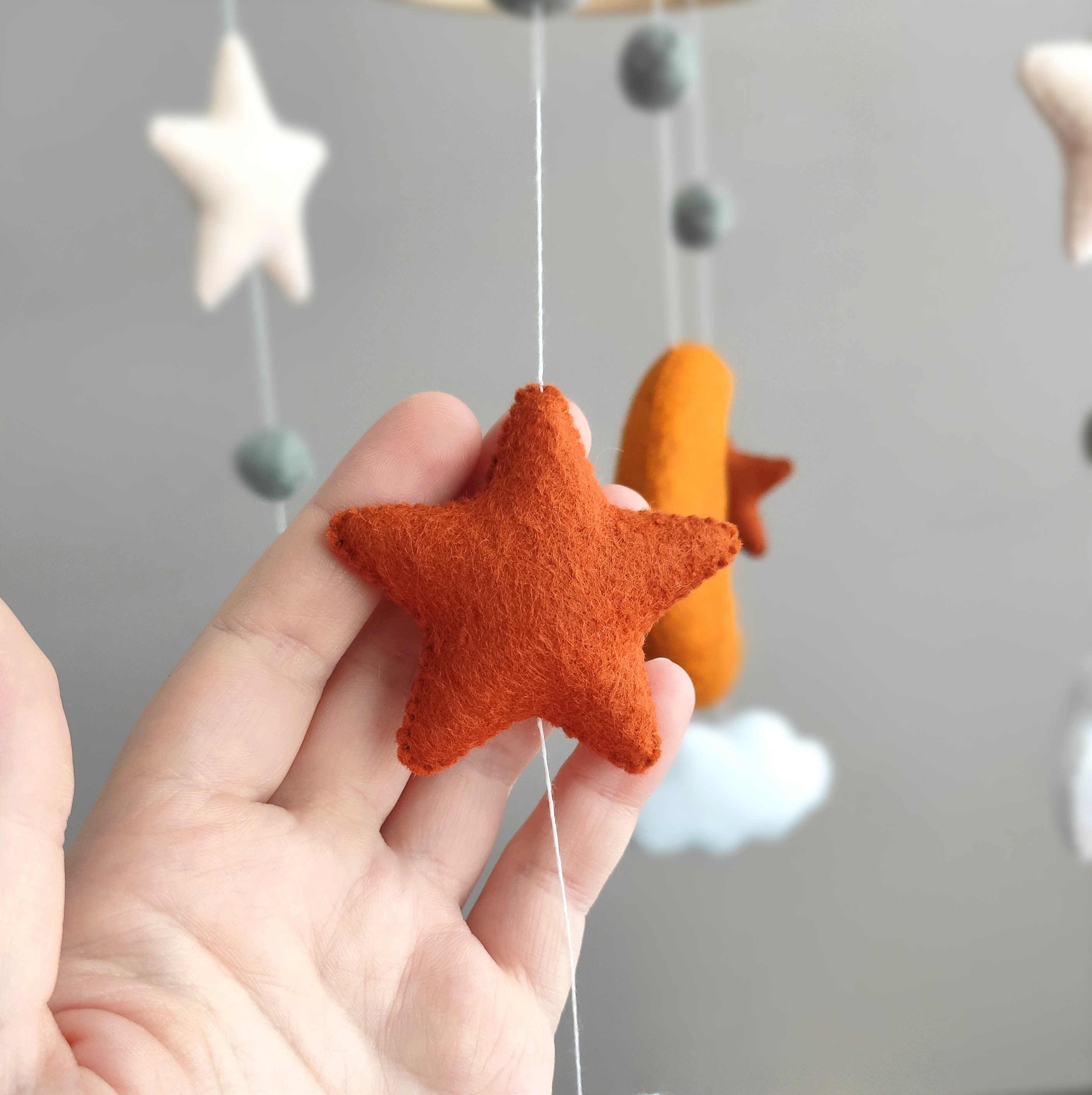 Moon Clouds and Stars Sewing Pattern PDF SVG Felt Mobile | Etsy