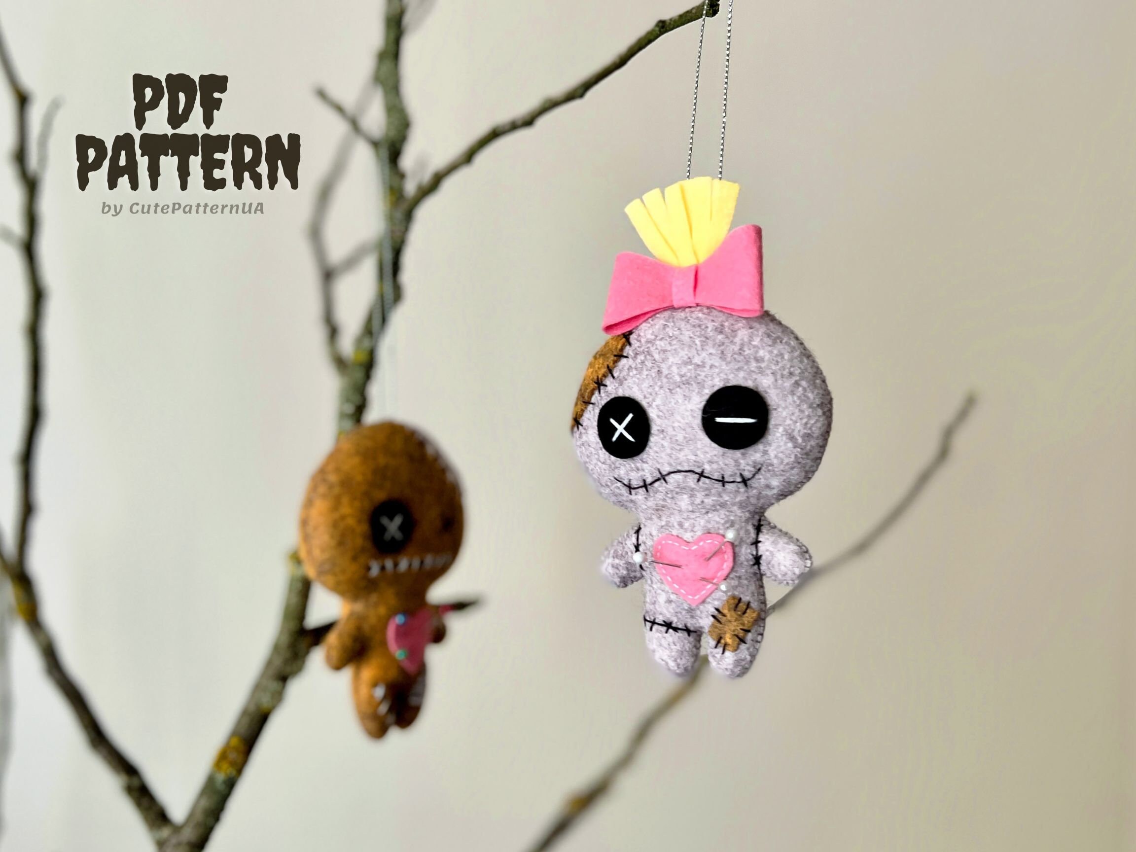 Voodoo Doll Sewing Pattern PDF/ SVG Halloween Creepy Doll - Etsy Canada