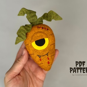 Zombie Carrot Felt Sewing Pattern PDF/SVG Halloween Ornaments ...