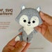 Wolf Sewing Pattern Felt PDF and SVG File, Woodland Animal Toy Plush ...