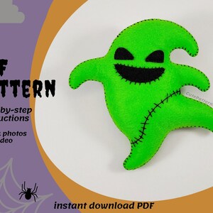 Oogie Boogie Pattern Felt, Halloween Toy Sewing, Nightmare Before ...