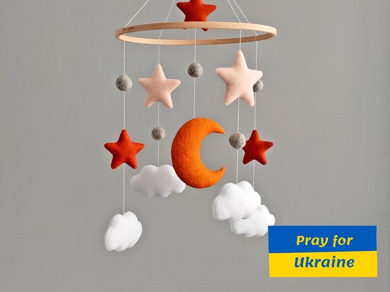 Baby Mobile Sewing Pattern PDF SVG DIY Felt Ornament Moon - Etsy UK