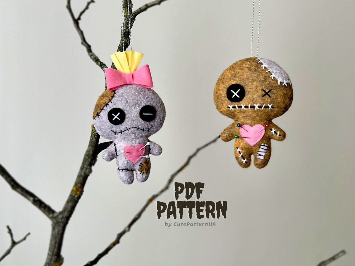 Voodoo Doll Sewing Pattern PDF/ SVG Halloween Creepy Doll - Etsy Australia
