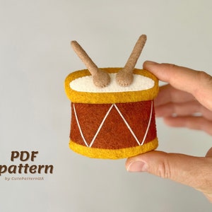 Musical Instruments Sewing Pattern Felt Set of 4 PDF & SVG, Musical ...