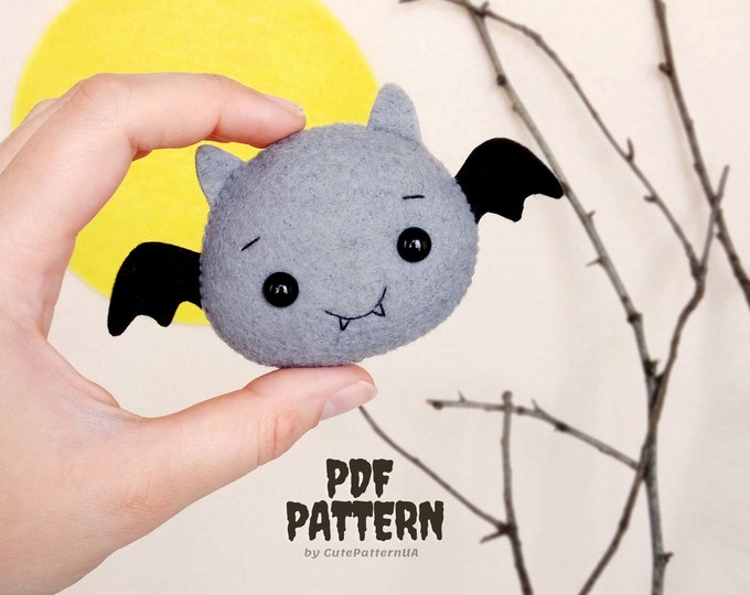 Halloween Bat Sewing Pattern PDF, Easy to Sew for Beginners, , Cute Bat ...