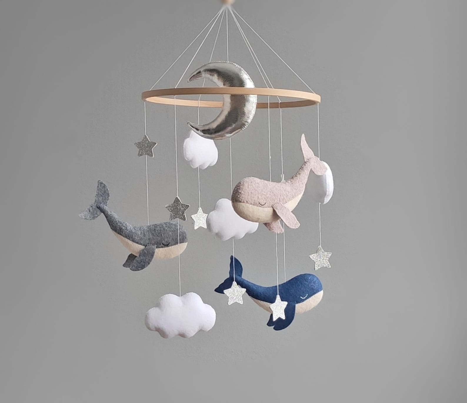 Moon Clouds and Stars Sewing Pattern PDF SVG Felt Mobile | Etsy