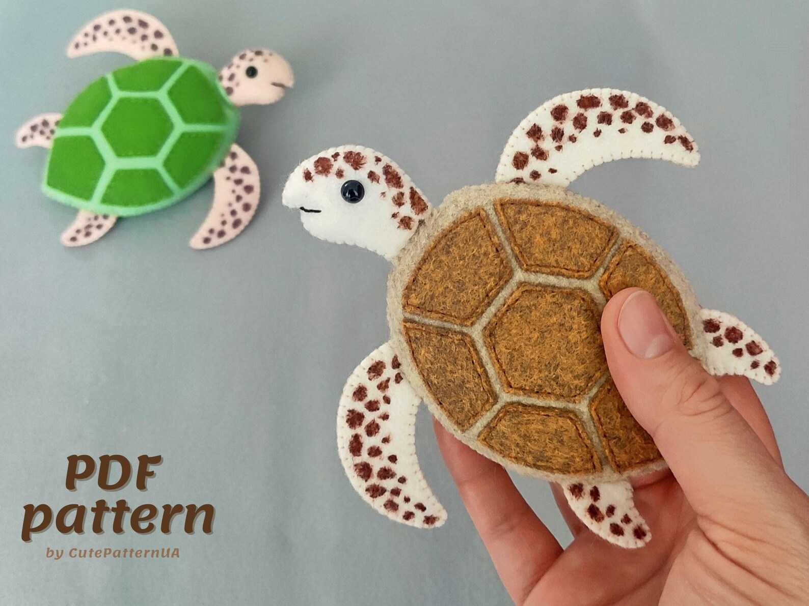 Hawksbill Sea Turtle Sewing Pattern PDF SVG Felt Ornament - Etsy