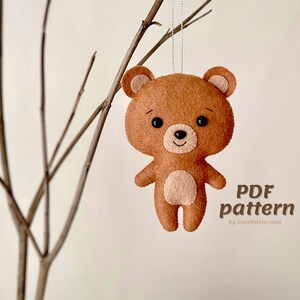 Bear Sewing Pattern Felt PDF and SVG File, Forest Animals Easy Sewing ...