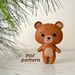 Bear Sewing Pattern Felt PDF and SVG File, Forest Animals Easy Sewing ...