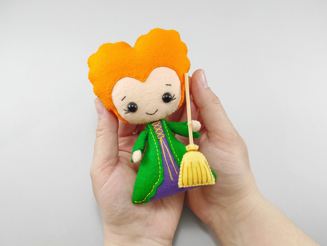Witch Pattern Felt Halloween DIY Witch Witch Ornaments | Etsy