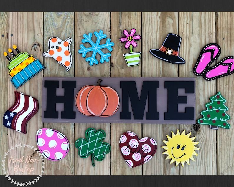 Interchangeable Home Sign With Attachments | Etsy