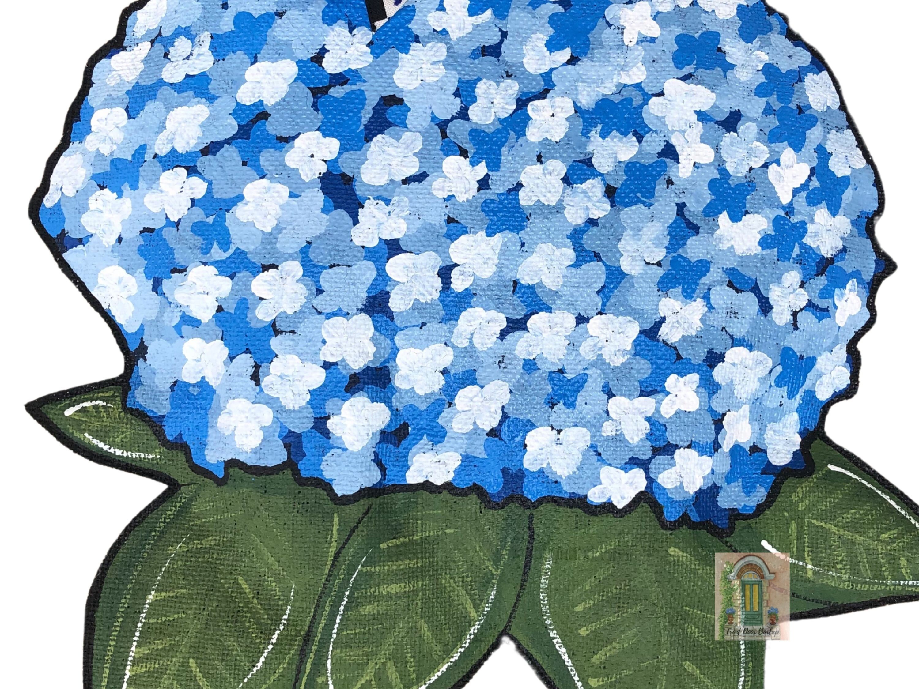 Burlap Hydrangea Door Hanger Spring Door Decor Summer Porch - Etsy